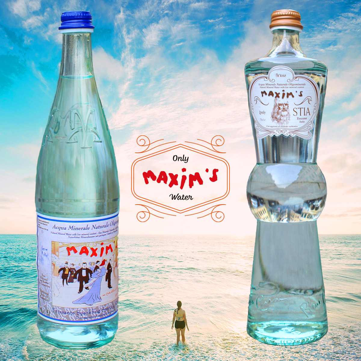 Maxim’s water by Pierre Cardin